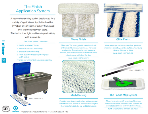 Finish Application System Literature – Creative Products International